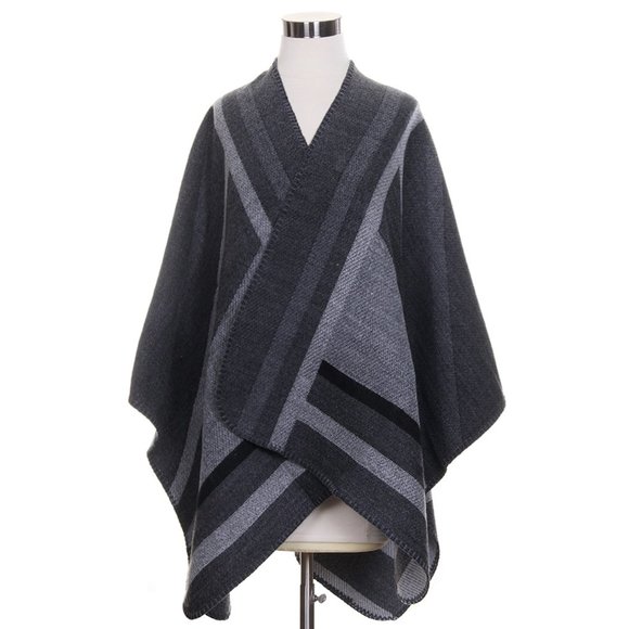 LOF | Jackets & Coats | Lof Geometric Pattern Basic Soft Color Shawl ...